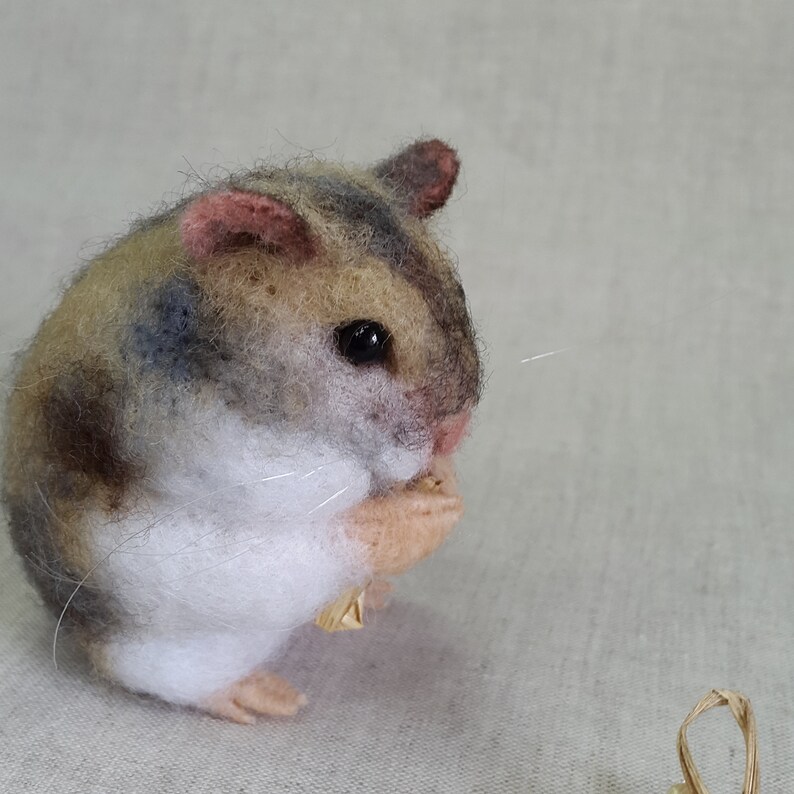 Hamster Felt Toys Needle Wool Animals Sculpture Felted Hamster | Etsy