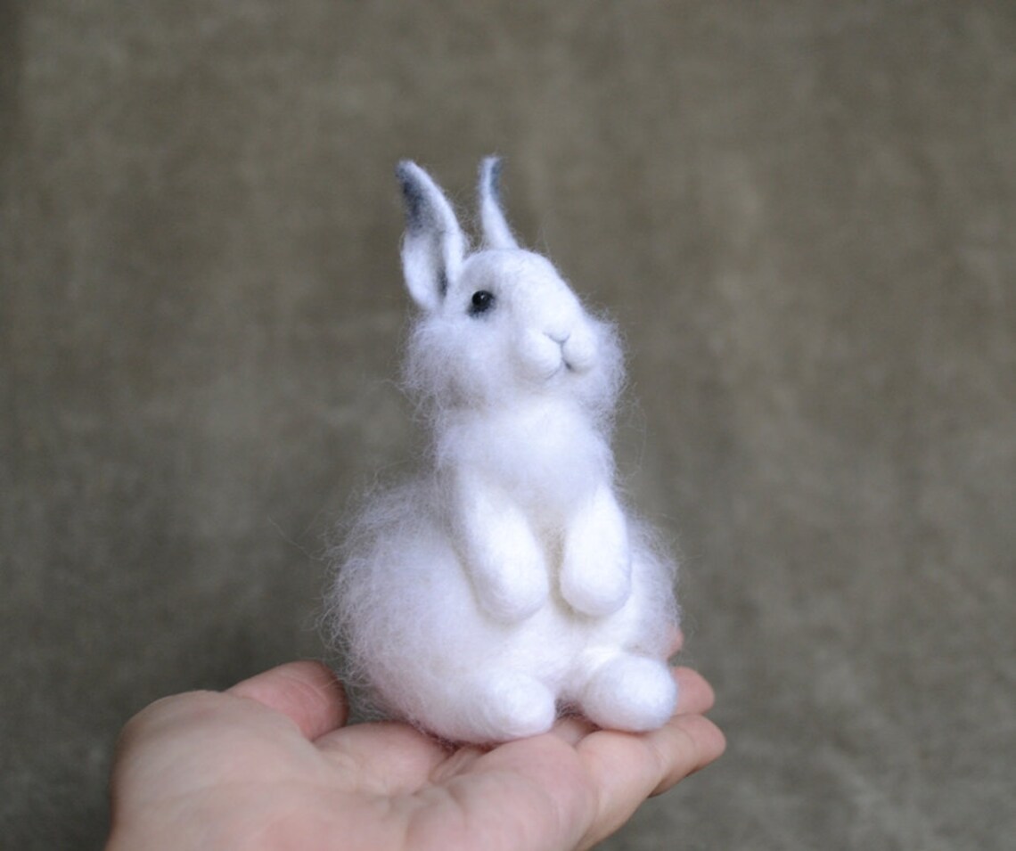 Rabbit....felt Toy Handmade Doll Soft Sculpture Needle | Etsy