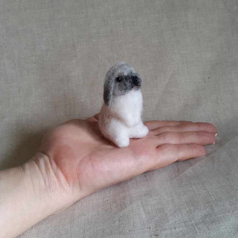 Bunny Felt Toy Handmade Doll Soft Sculpture Needle Felted Wool - Etsy