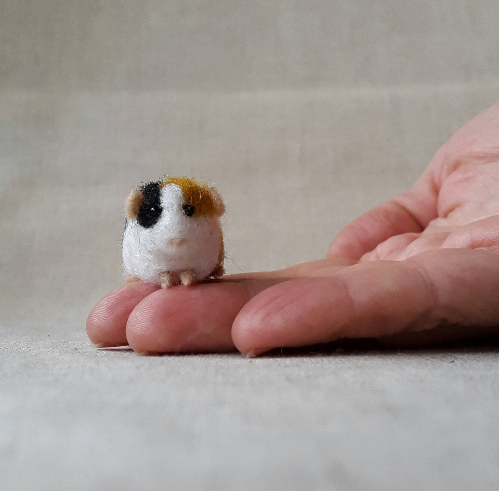 Guinea Pig Felt toy Handmade Doll Soft Sculpture OOAK Needle | Etsy