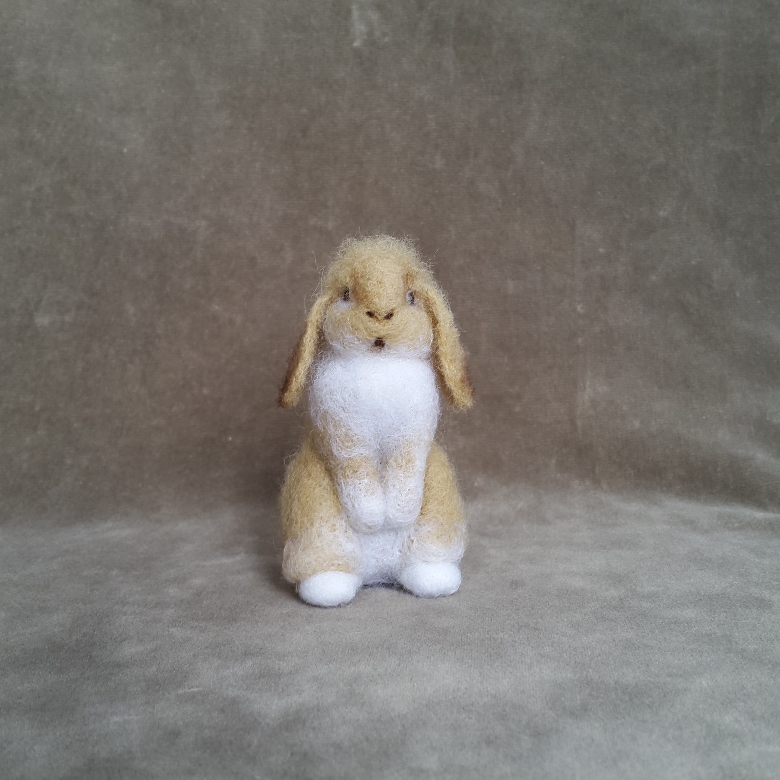Bunny Felt Toy Handmade Doll Soft Sculpture Needle Felted Wool - Etsy