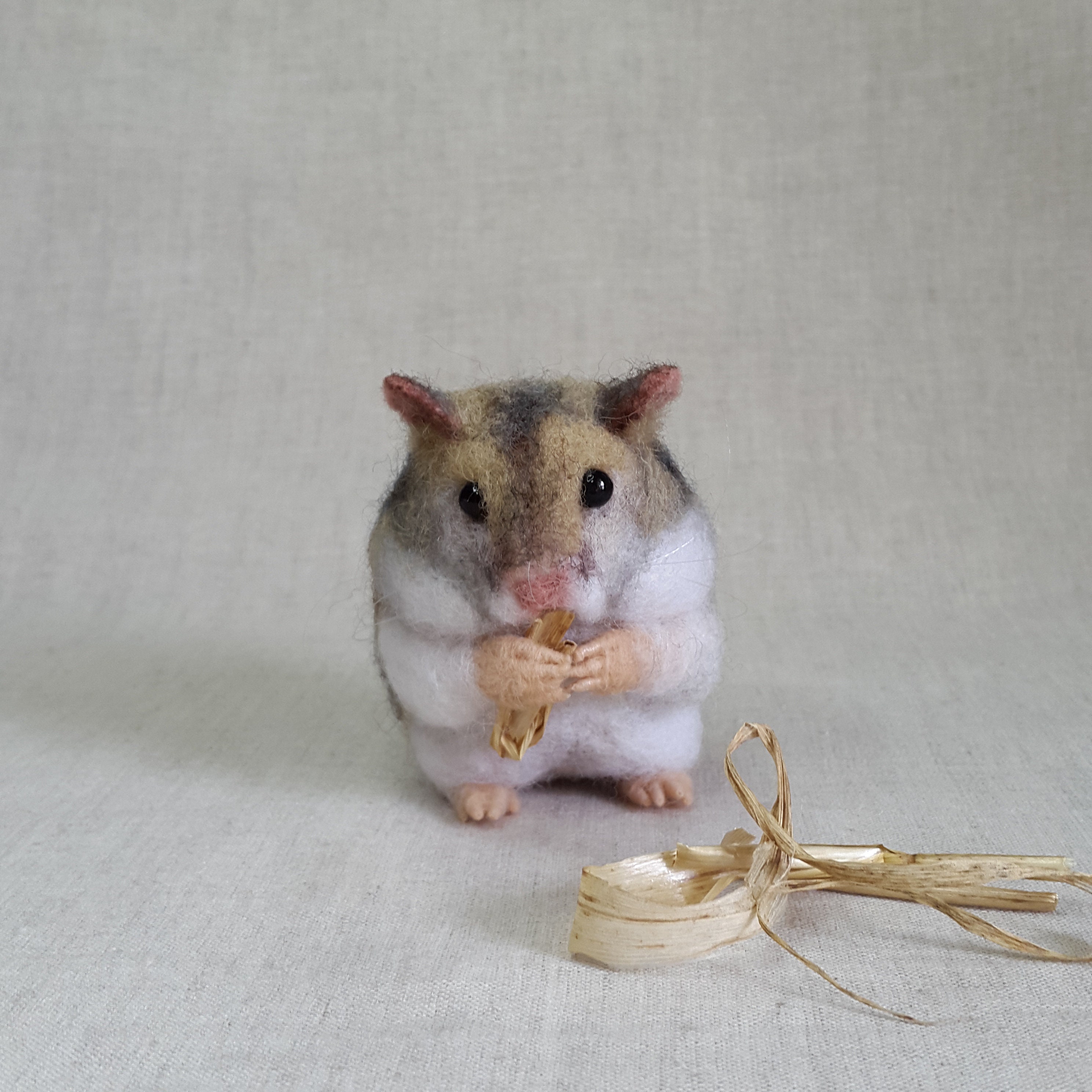 Hamster Felt Toys Needle Wool Animals Sculpture Felted Hamster | Etsy