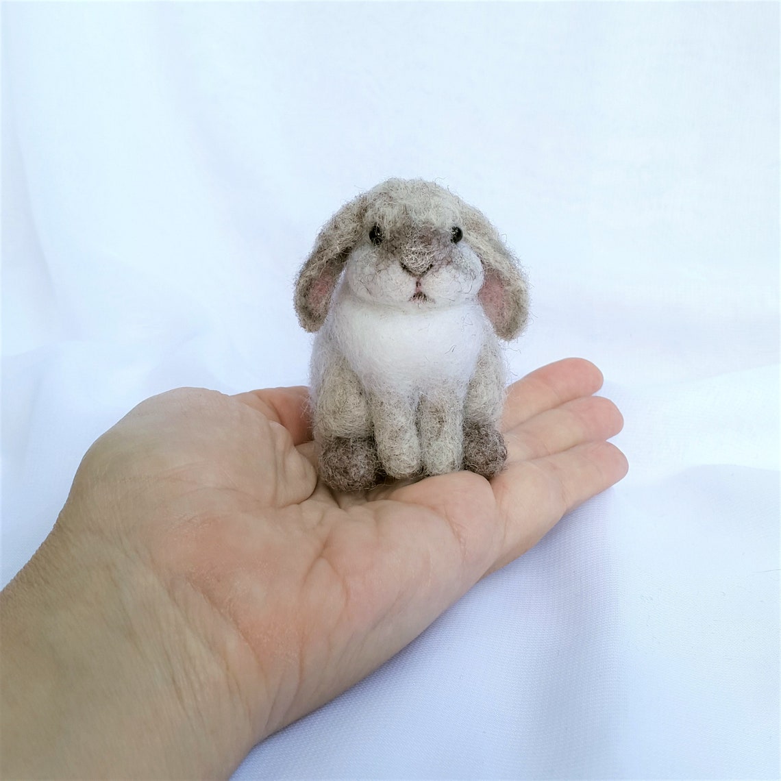 Bunny Felt Toy Handmade Doll Soft Sculpture Needle Felted Wool | Etsy