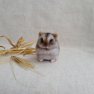 Hamster Felt Toys Needle Wool Animals Sculpture Felted Hamster Handmade ...
