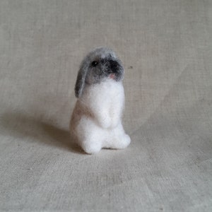 Bunny Felt Toy Handmade Doll Soft Sculpture Needle Felted Wool Animals ...
