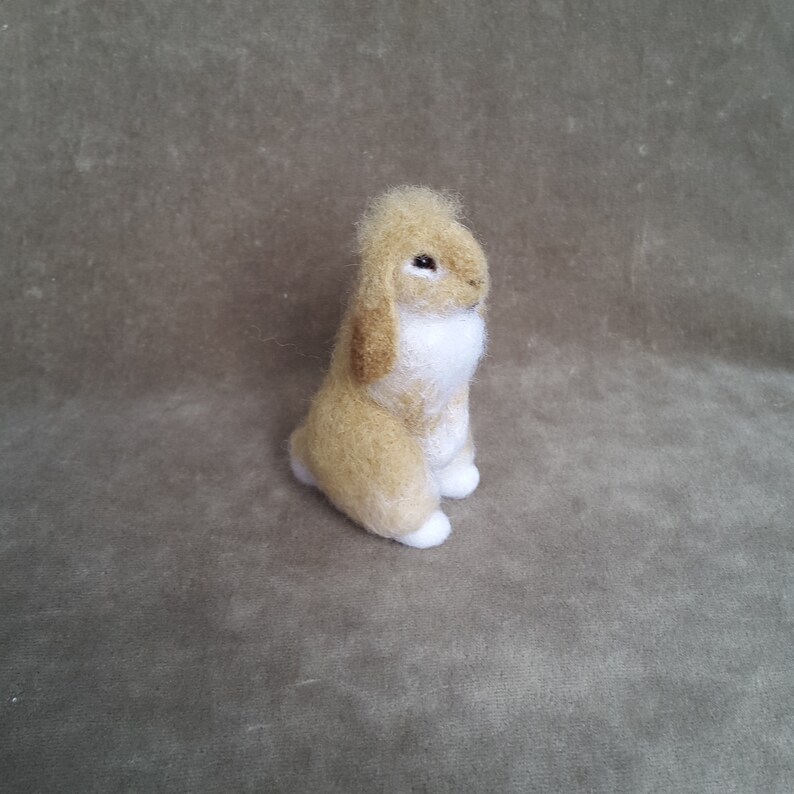 Bunny Felt Toy Handmade Doll Soft Sculpture Needle Felted Wool - Etsy