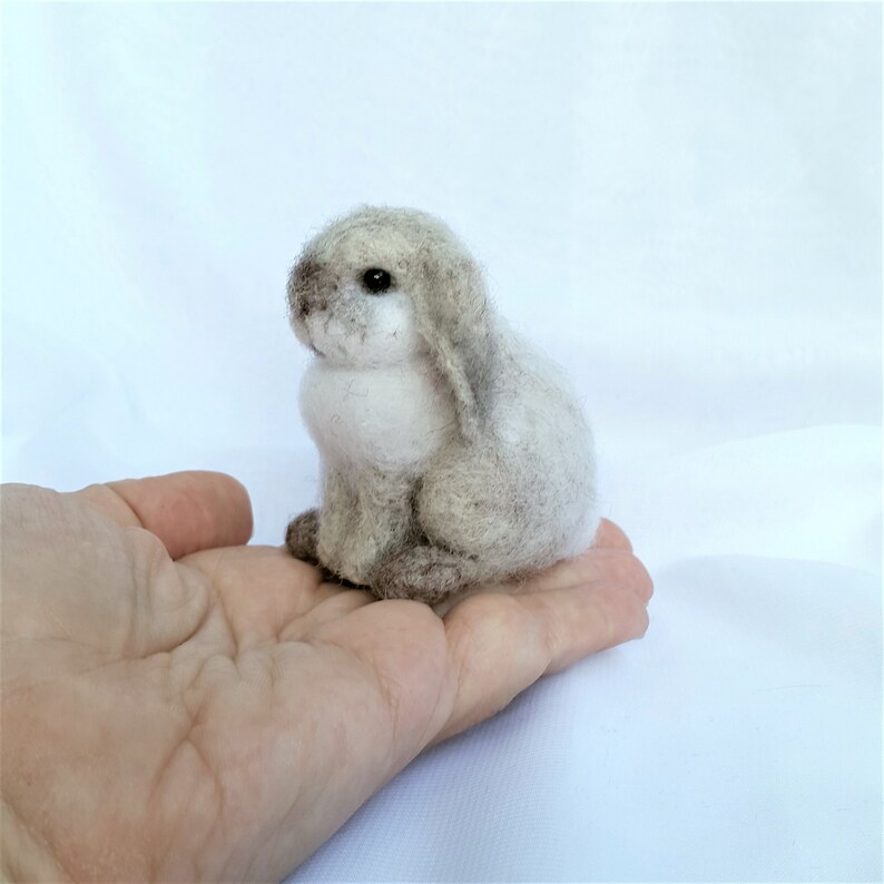 Bunny Felt Toy Handmade Doll Soft Sculpture Needle Felted Wool - Etsy ...