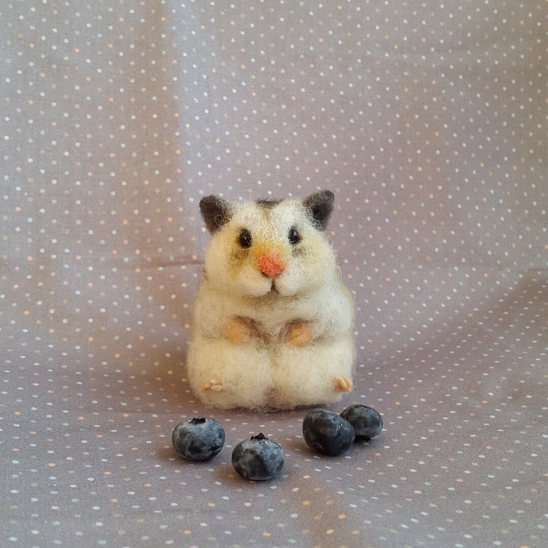 Hamster Felt Toys Needle Wool Animals Sculpture Felted Hamster Handmade ...