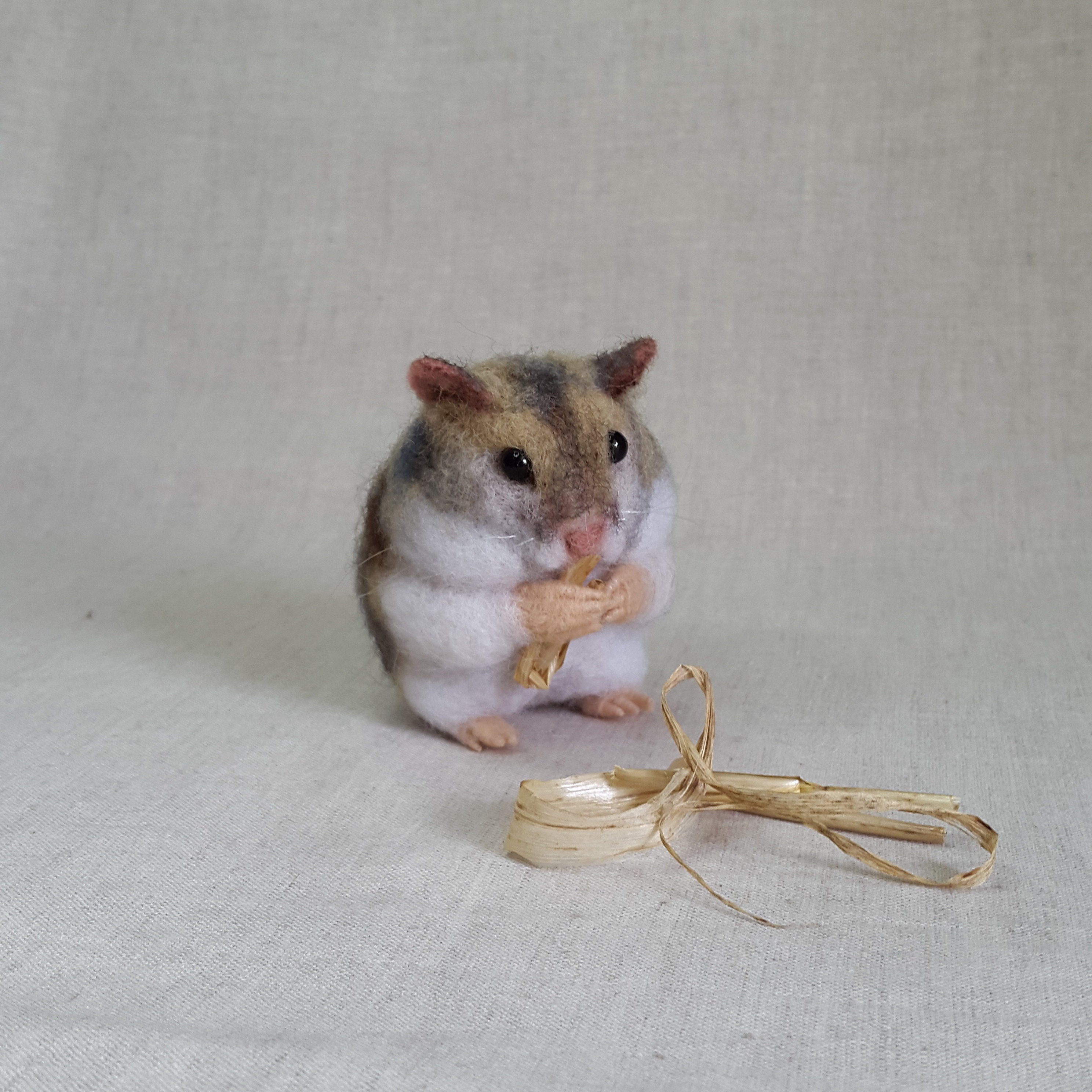 Hamster Felt Toys Needle Wool Animals Sculpture Felted Hamster | Etsy