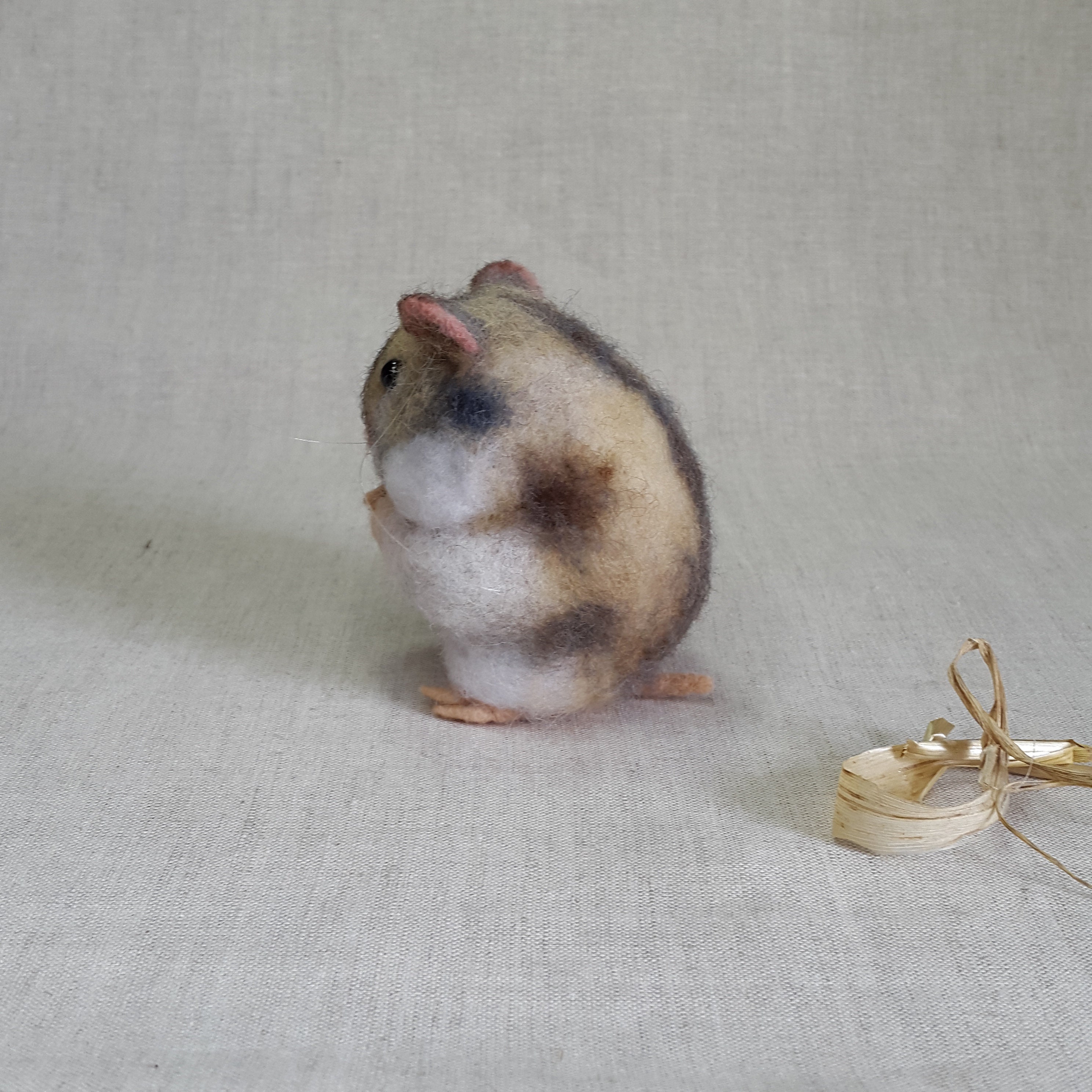 Hamster Felt Toys Needle Wool Animals Sculpture Felted Hamster | Etsy