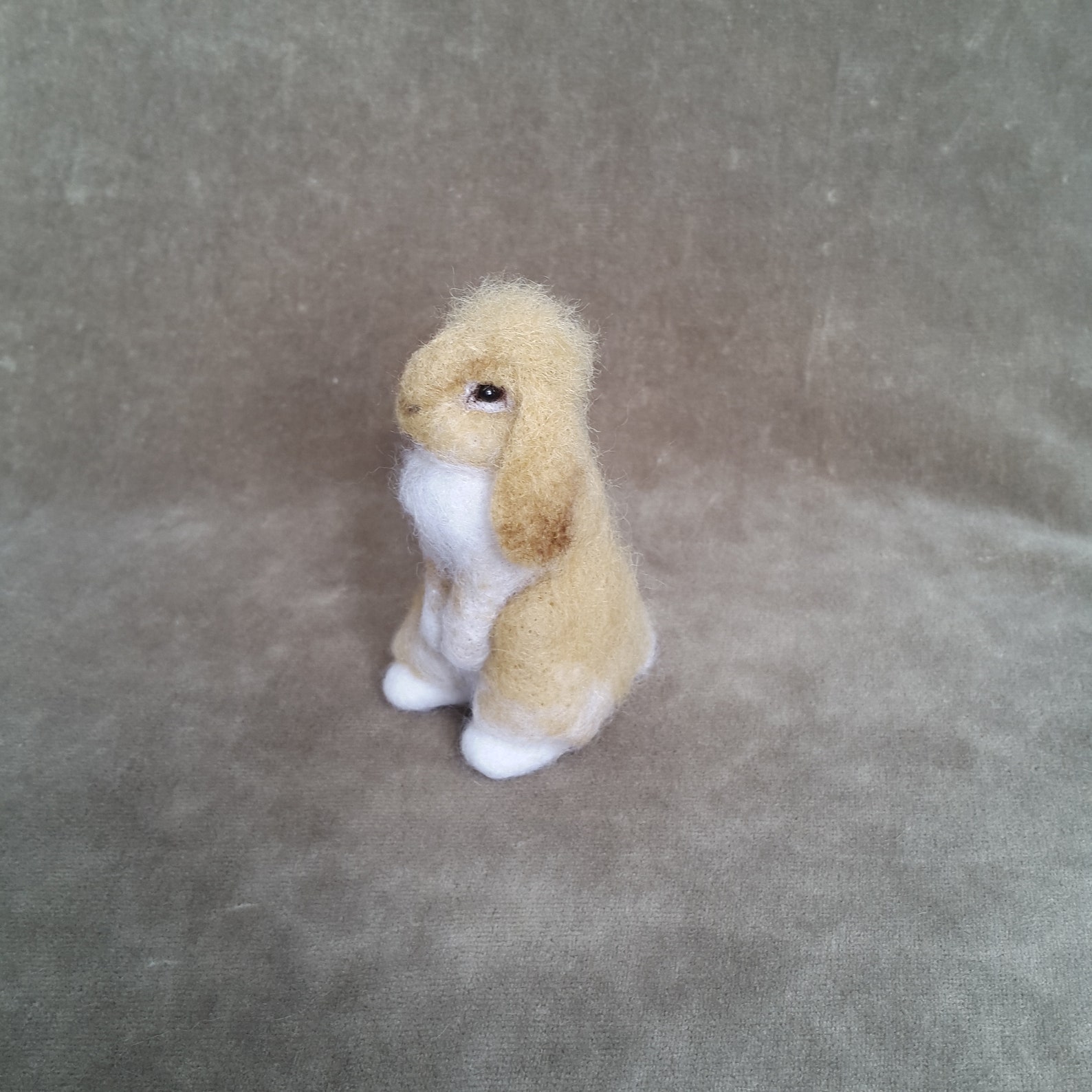 Bunny Felt Toy Handmade Doll Soft Sculpture Needle Felted Wool - Etsy