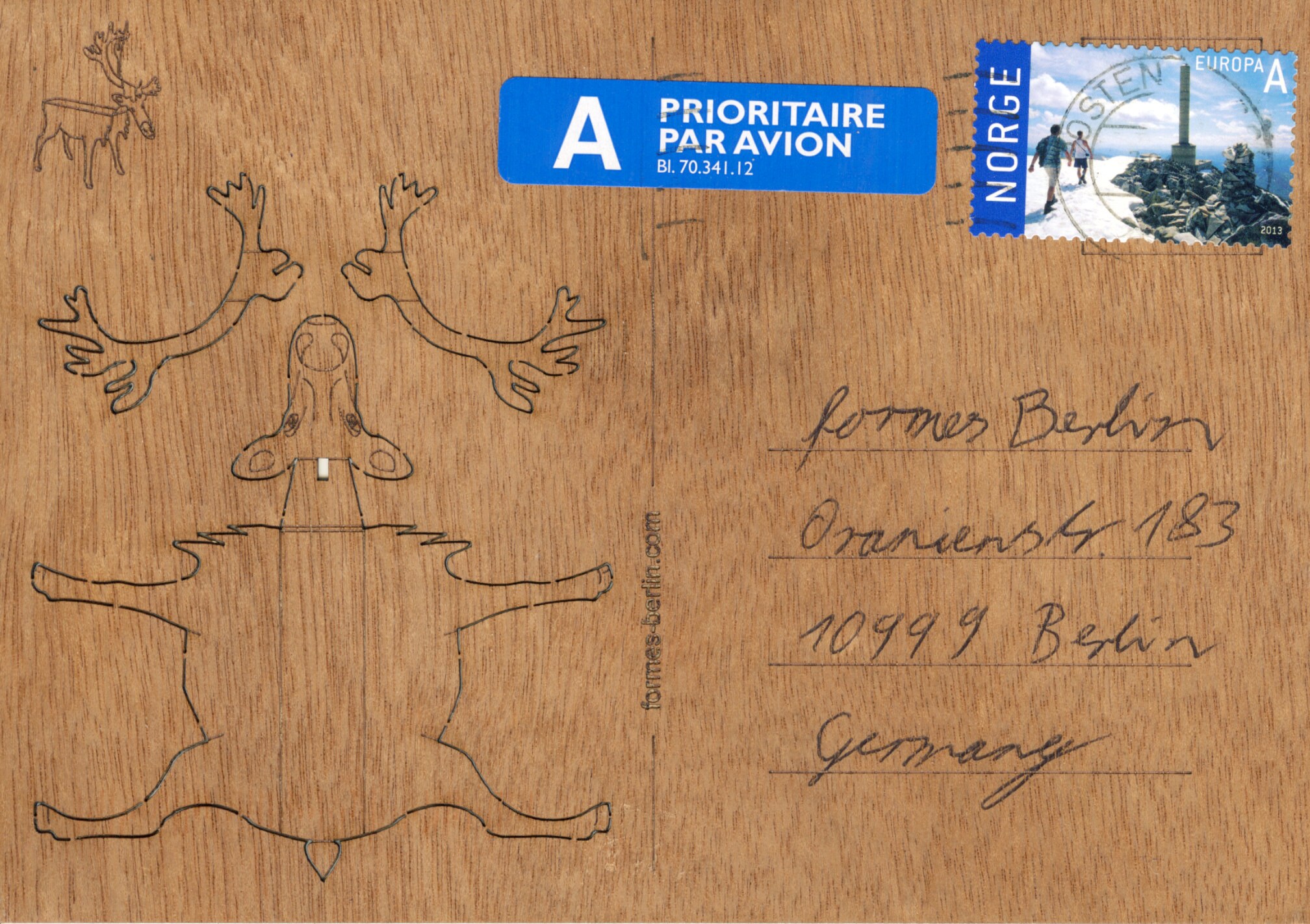 Wooden Postcard Fir Stars, 3 Cards - Etsy