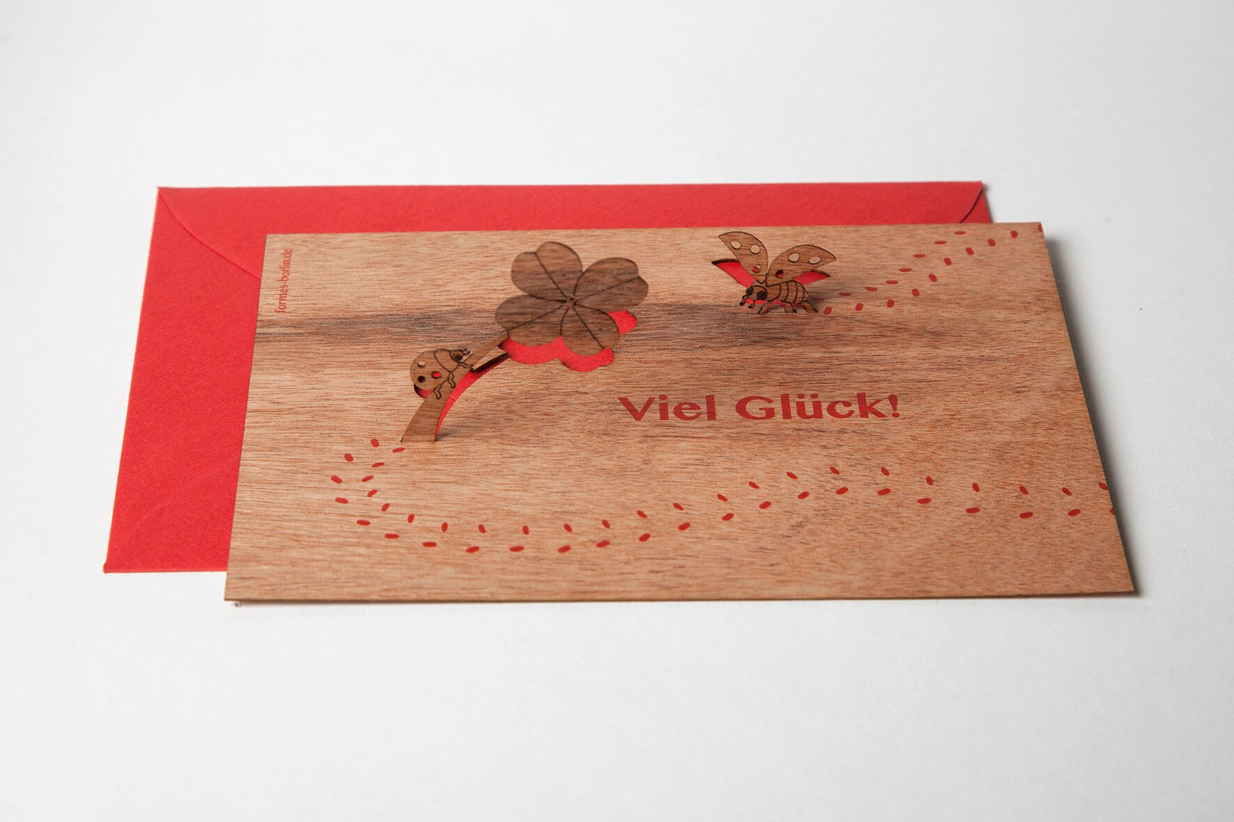3 Wooden Pop up Cards With Envelope Good Luck - Etsy