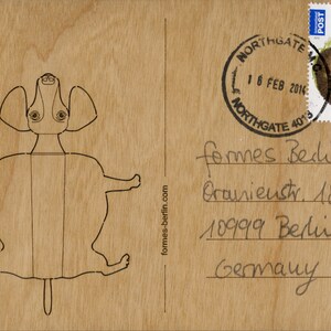 Wooden Postcard Pig 3 Cards - Etsy