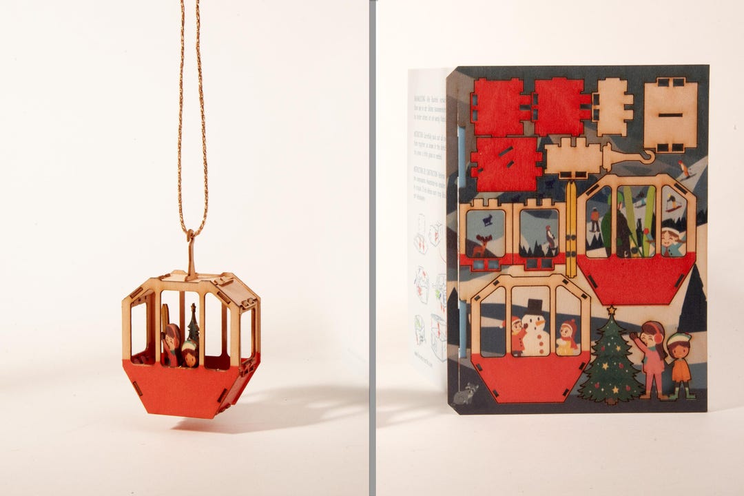 Ski Gondola 3d Deco Cards - Etsy