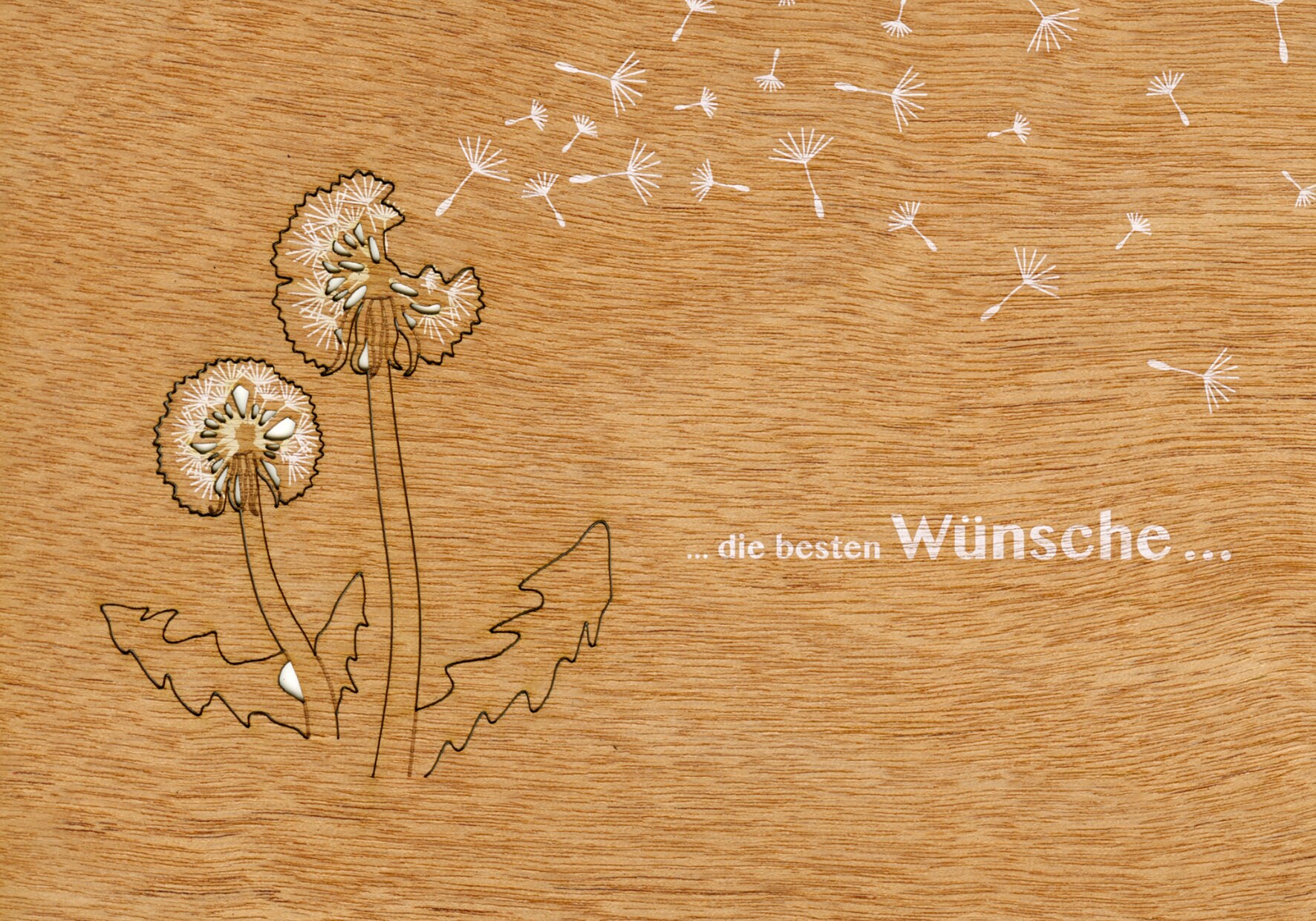 3 Wooden Pop up Cards With Envelope – "die Besten Wünsche" - Etsy