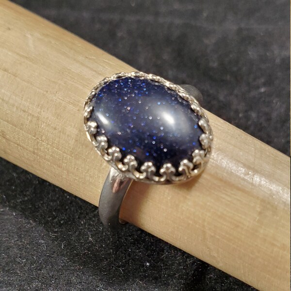 Goldstone Ring - Etsy
