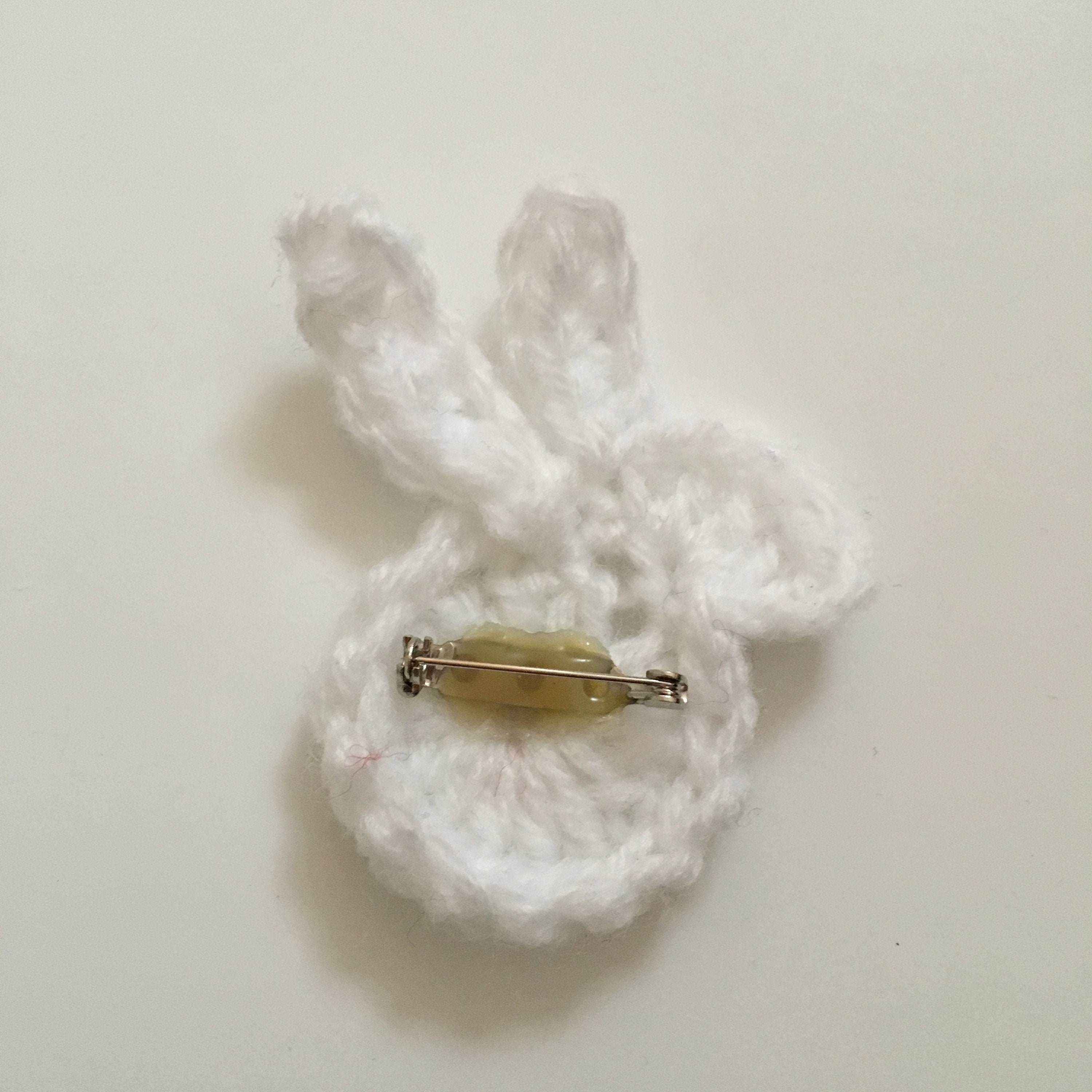 Crochet Bunny Pin | Handmade Easter Bunny Badge / Brooch | Rabbit Pin ...