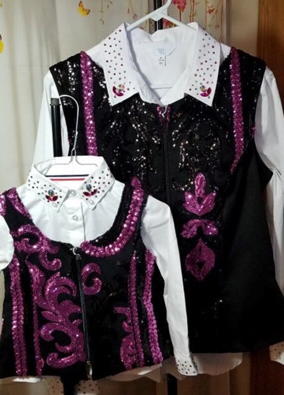 XL and GIRLS 4 Hot Pink Matching Set Leadline Vests - Etsy