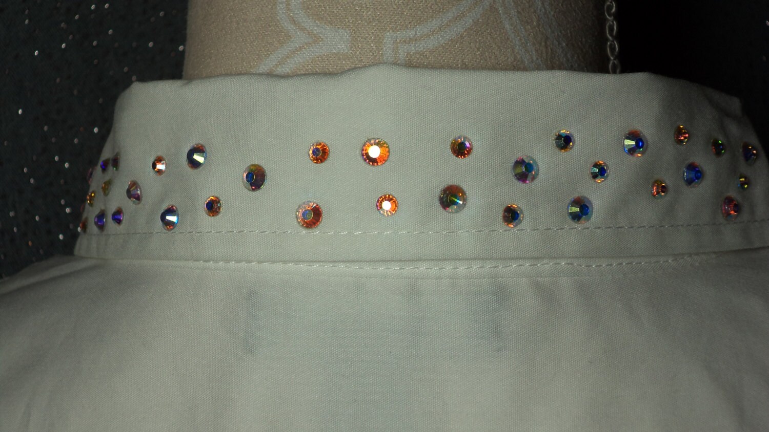 LARGE Stretch BLING Button Front Shirts - Etsy