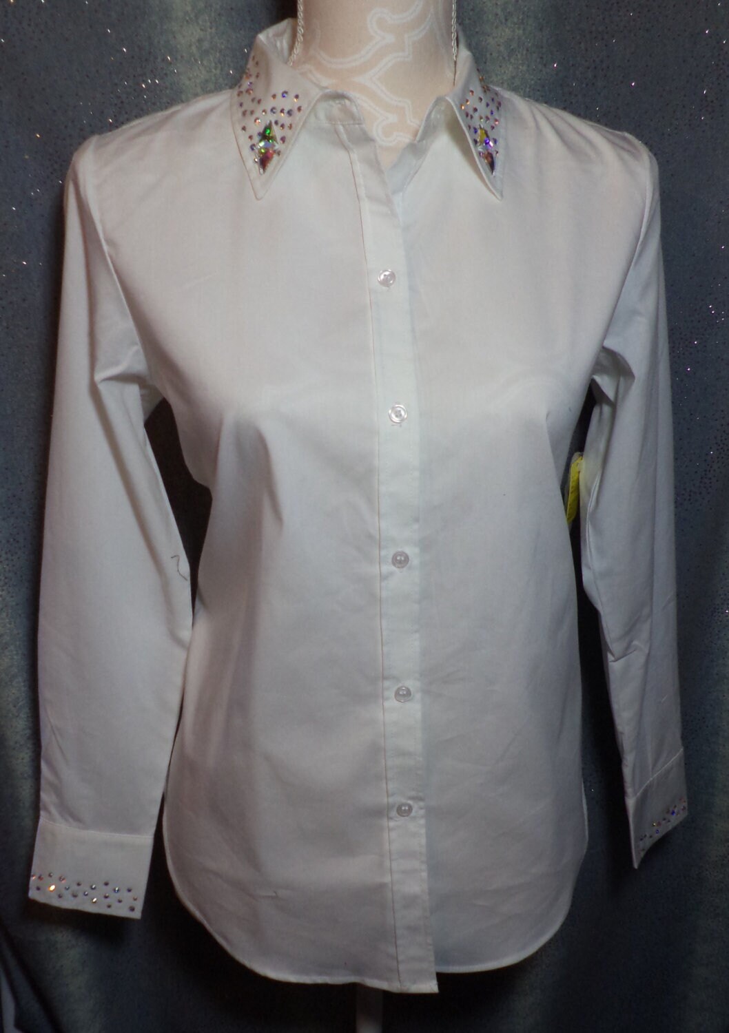 LARGE Stretch BLING Button Front Shirts - Etsy