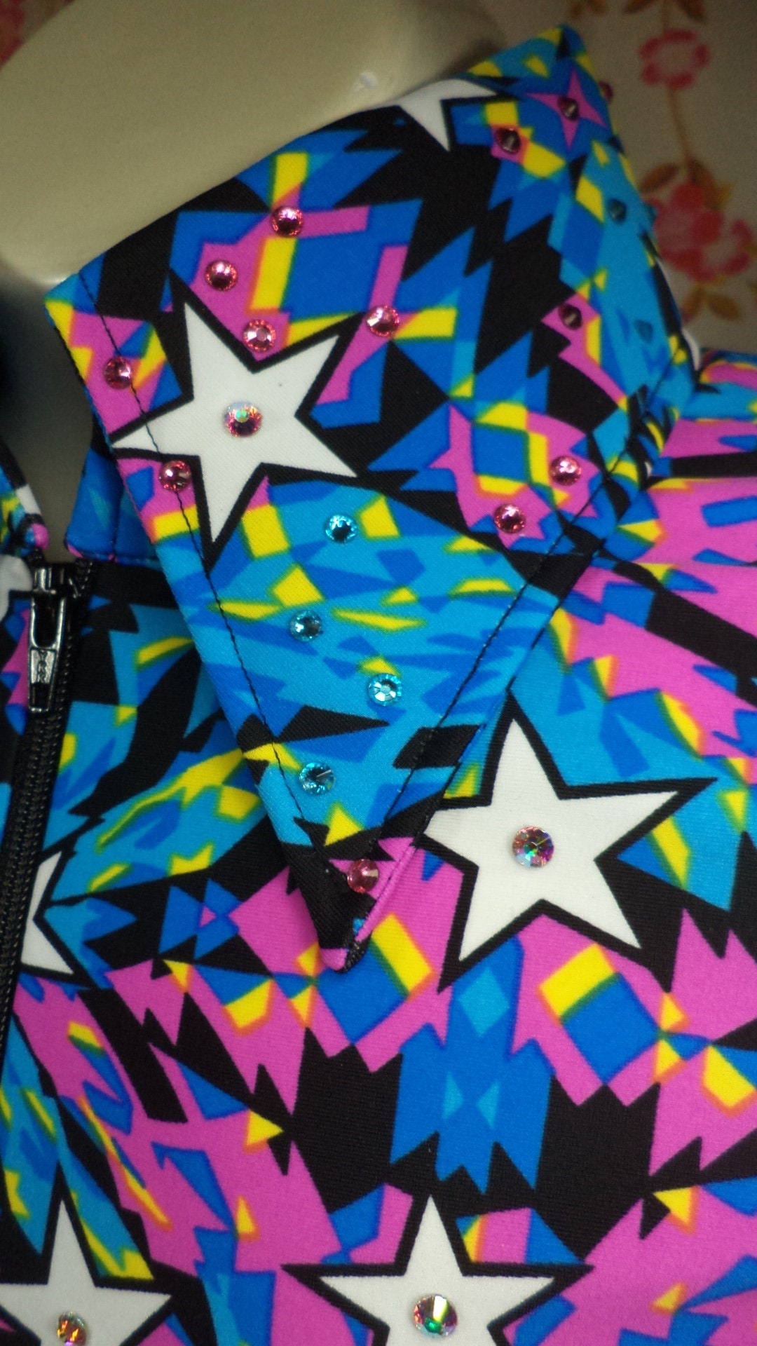GIRLS 6 Multi Color Stars With Crystals Front Zip - Etsy