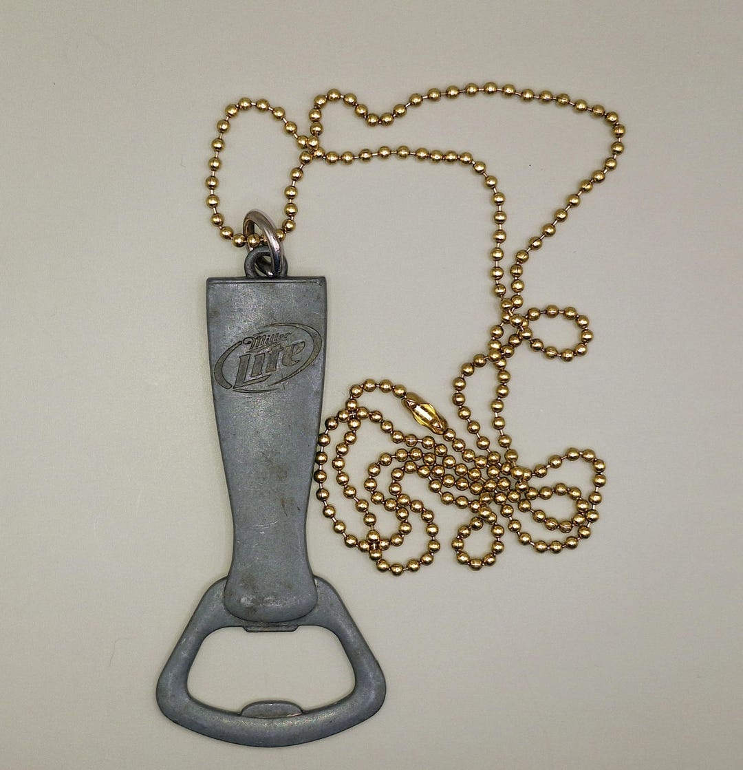 Cool Retro Miller Lite Beer Bottle Opener Necklace - Etsy