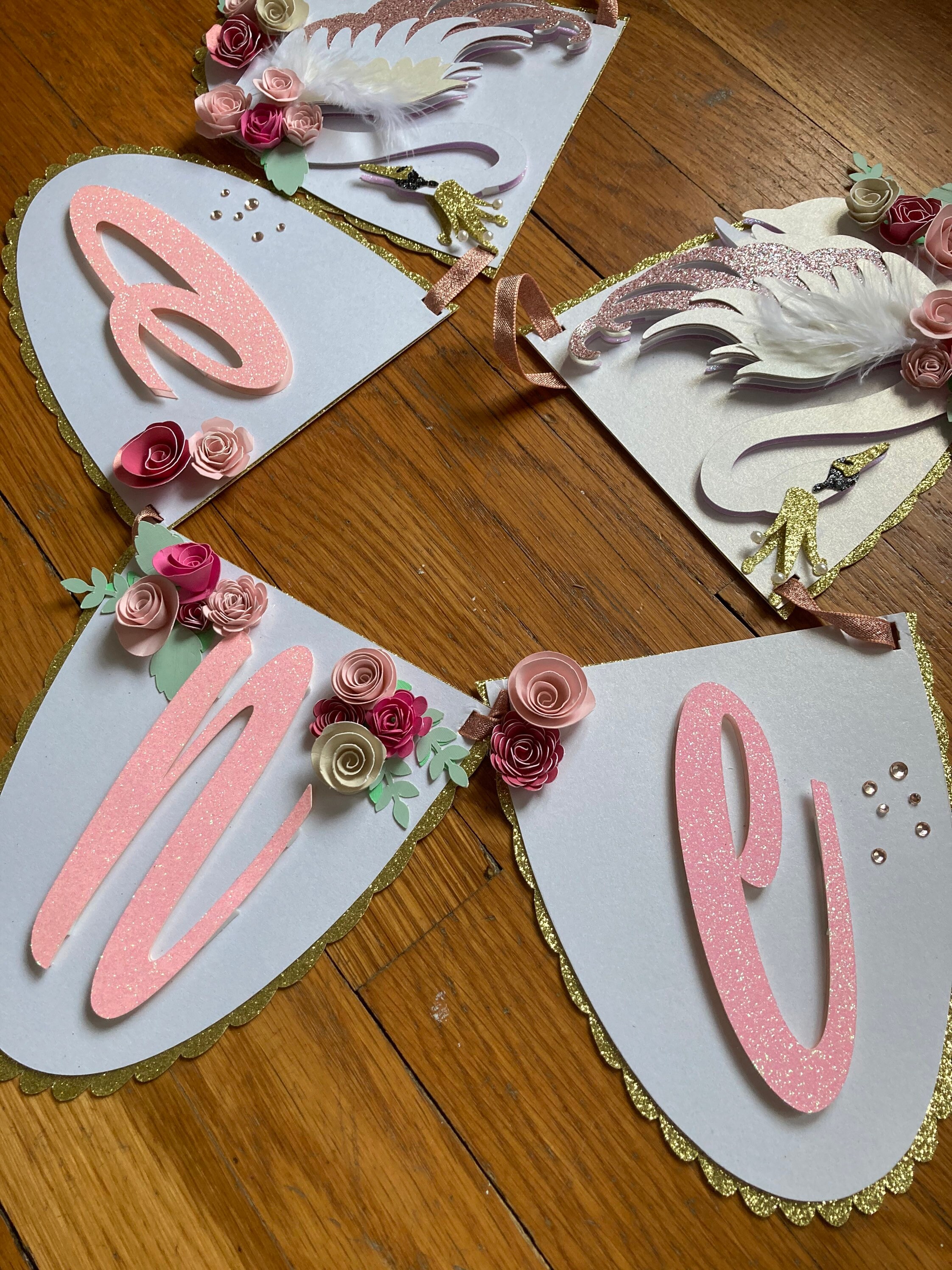 Swan Banner and Cake Topper Swan Banner Swan Ballet | Etsy