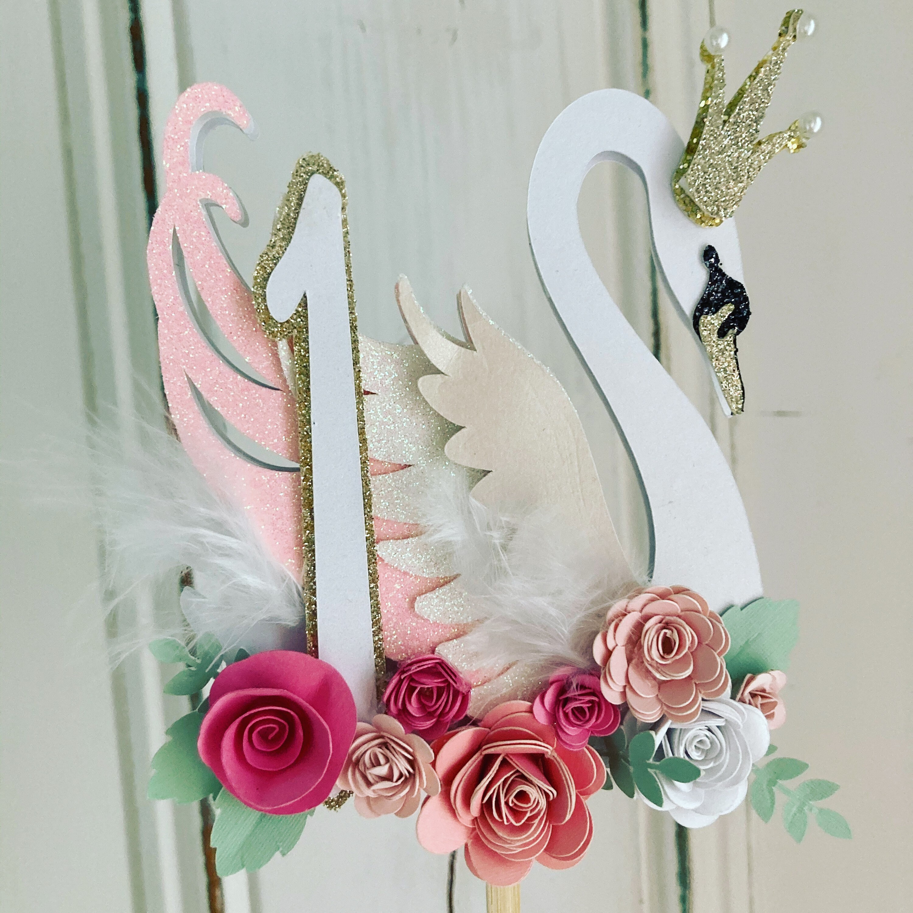 Swan Banner and Cake Topper Swan Banner Swan Ballet | Etsy