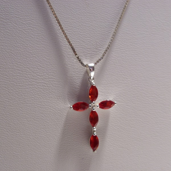 Red Cross Necklace - Etsy