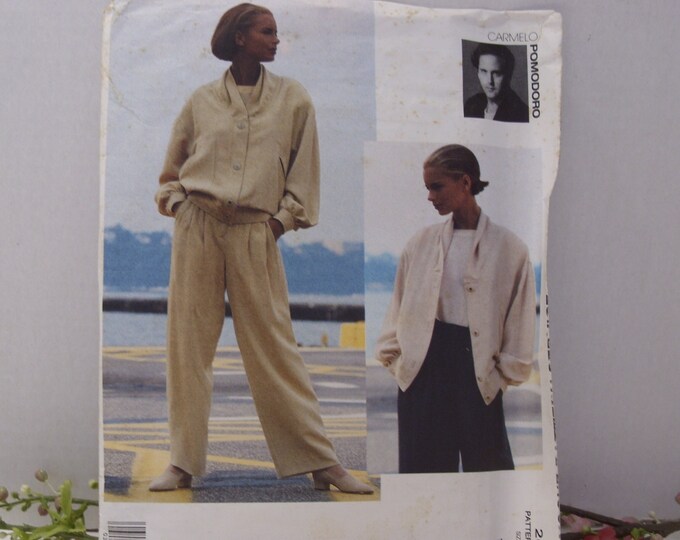UNCUT Vogue Pattern 2627 Vogue Attitudes Carmelo Pomodoro Jacket and ...