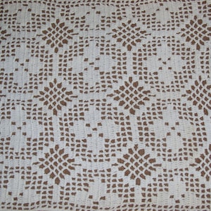 Handmade Crochet Vintage Table Runner or Dresser Scarf 34" X 14" White ...