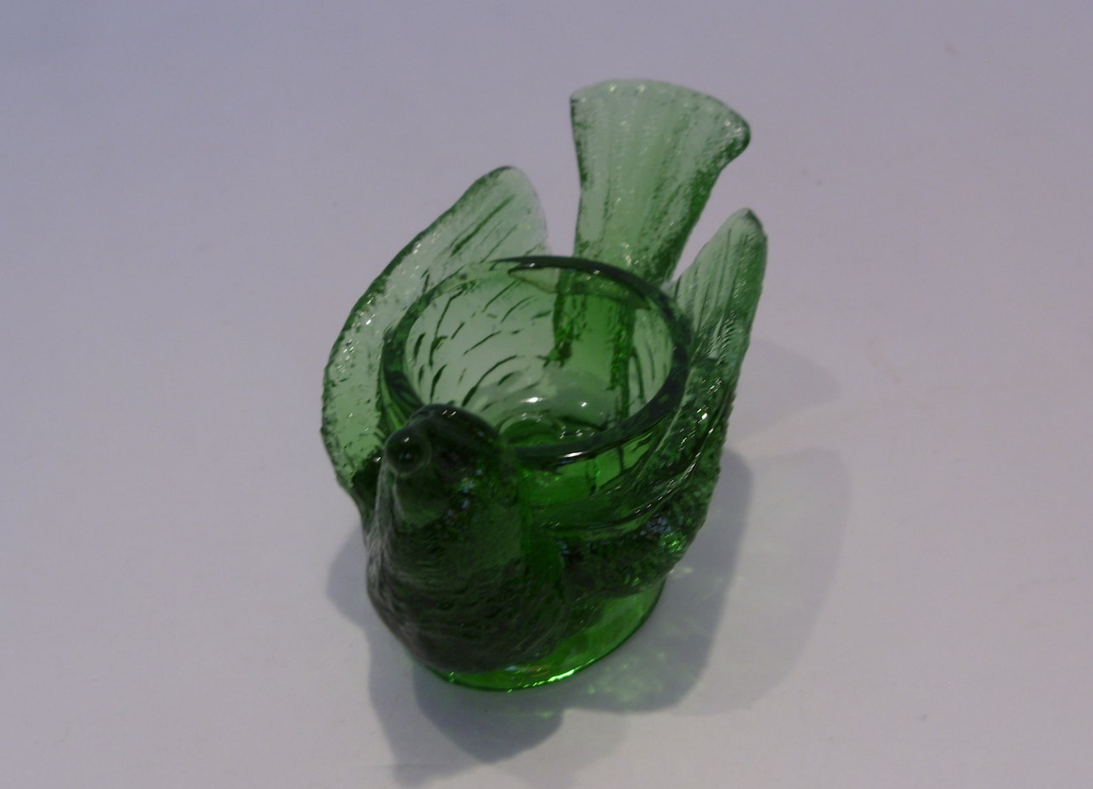 Degenhart Green Glass Bird Salt Dip Salt Cellar Bird with | Etsy