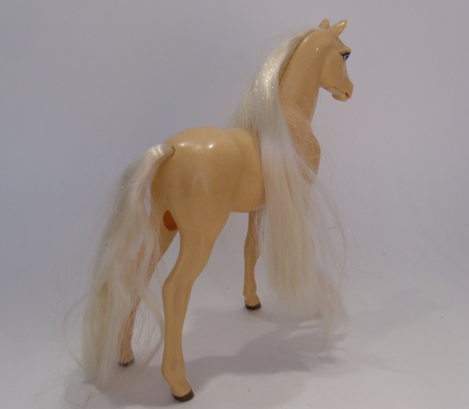 Cream Golden Color Plastic Horse With White Blonde Mane and | Etsy