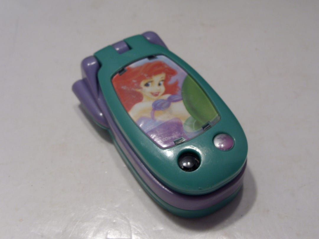Disney Princess Ariel Little Mermaid Talking Toy Flip Phone Used ...
