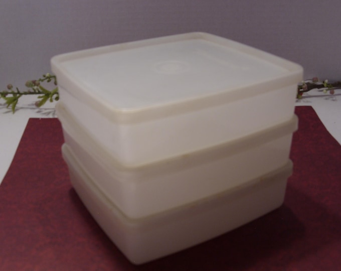 Tupperware 1980's Vintage Sandwich Keeper Storage Containers Set of ...