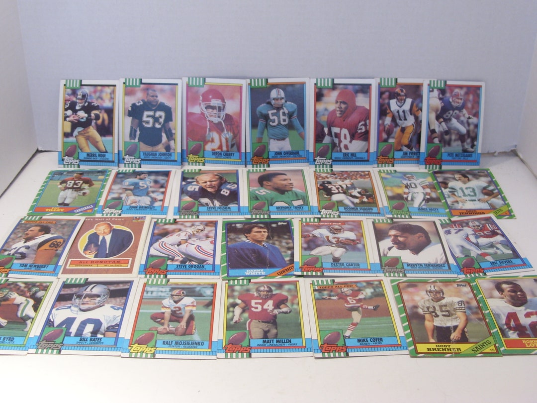 Topps 1985 and 1989 Football Collectible Cards Plus a Hall of Fame Card ...