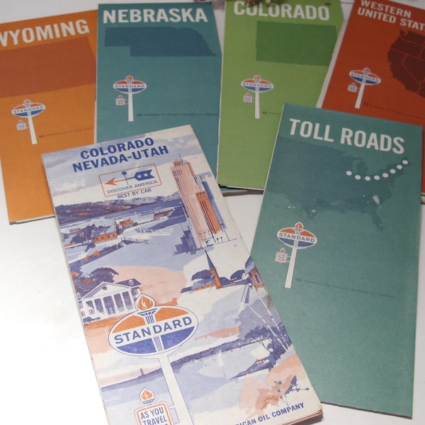 Vintage Road Maps - Etsy