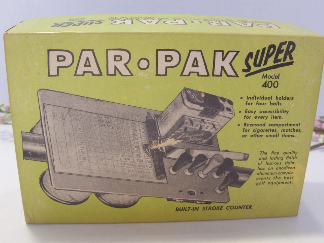 Par Pak Super Model 400 NOS Golf Accessory Has Individual Holders for 4 ...