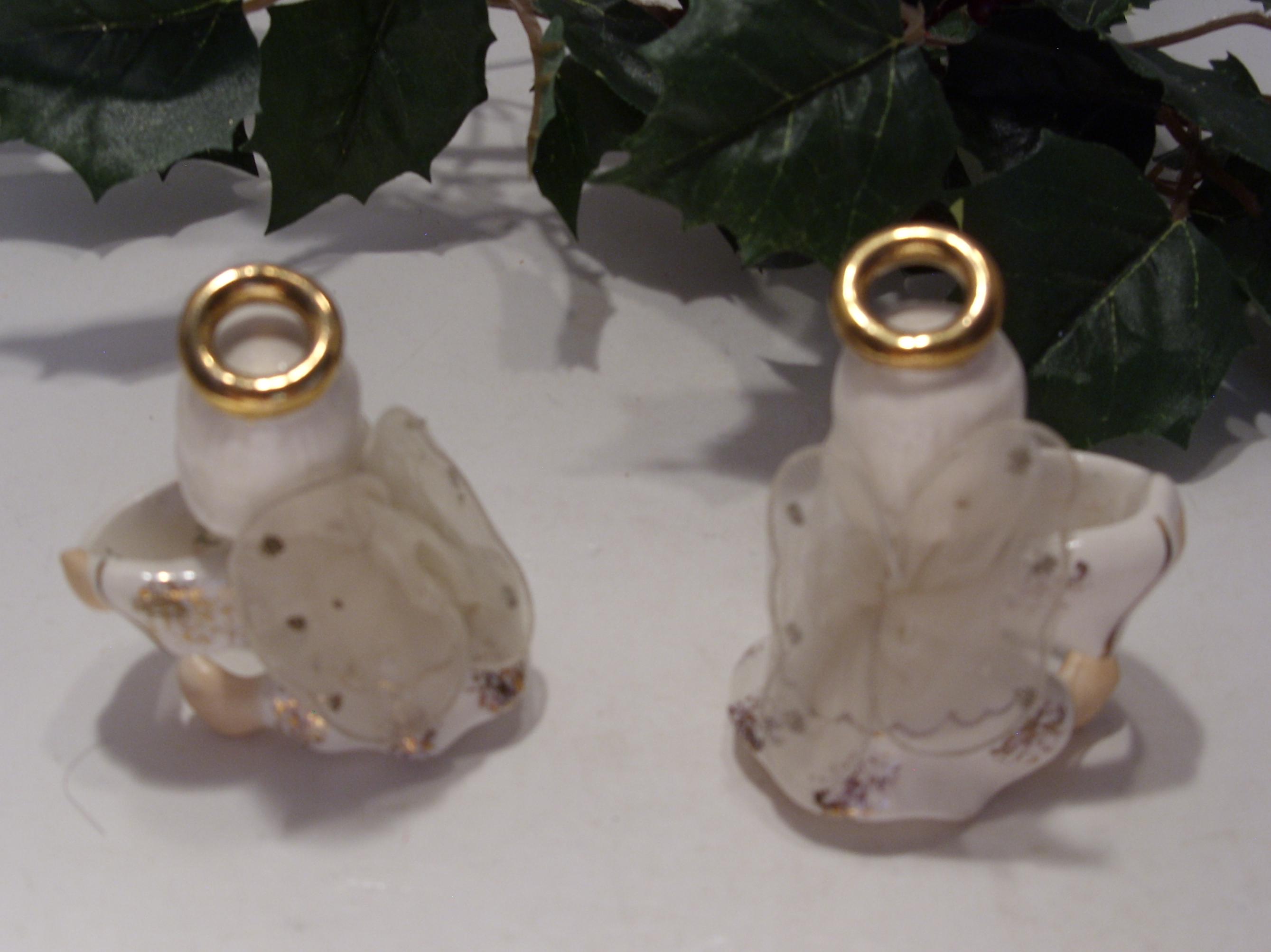 Vintage Lefton Noel Angel Candle Huggers: 1950s Ceramic Christmas Decor ...