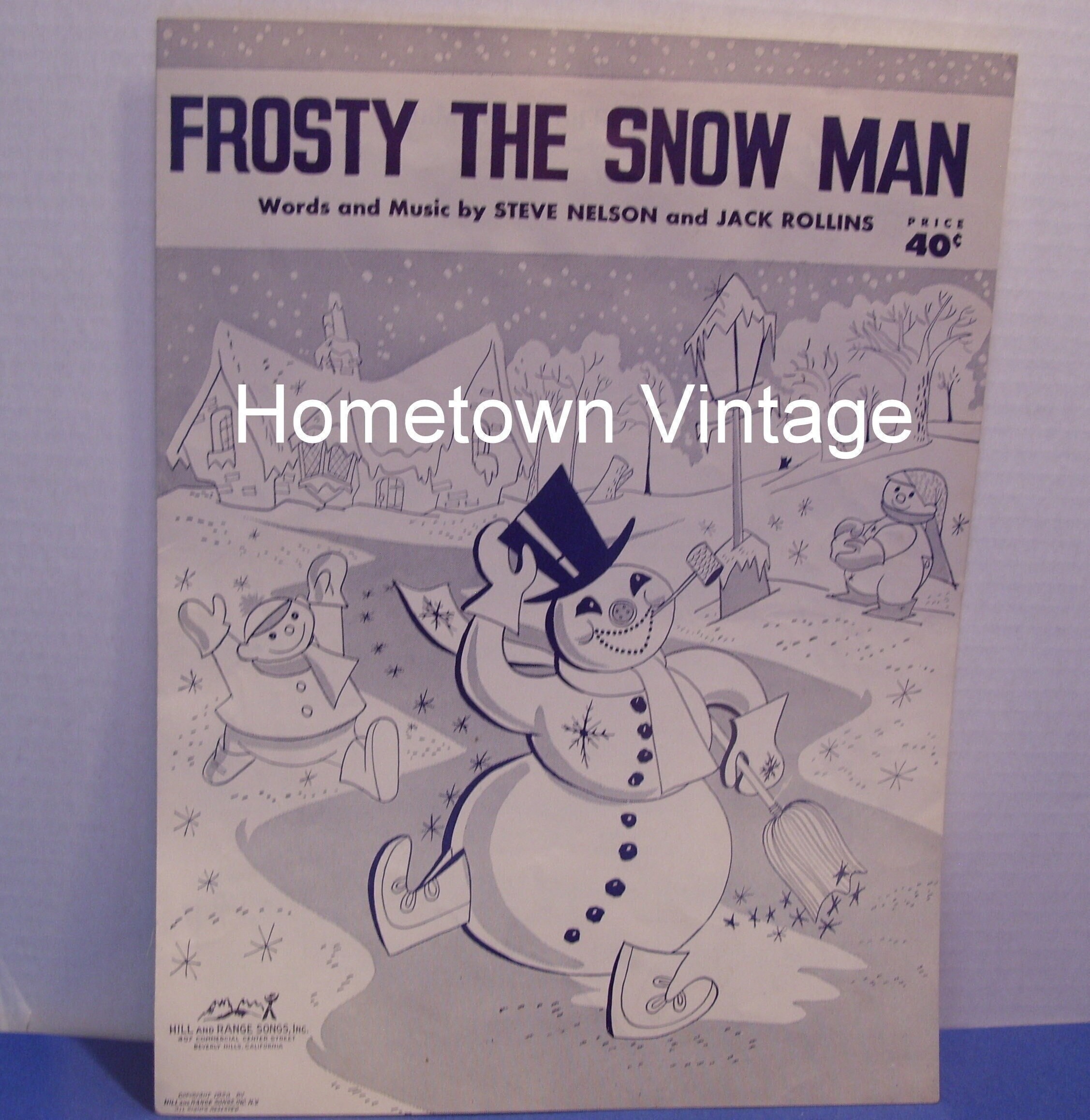 Frosty The Snowman Sheet Music Vintage