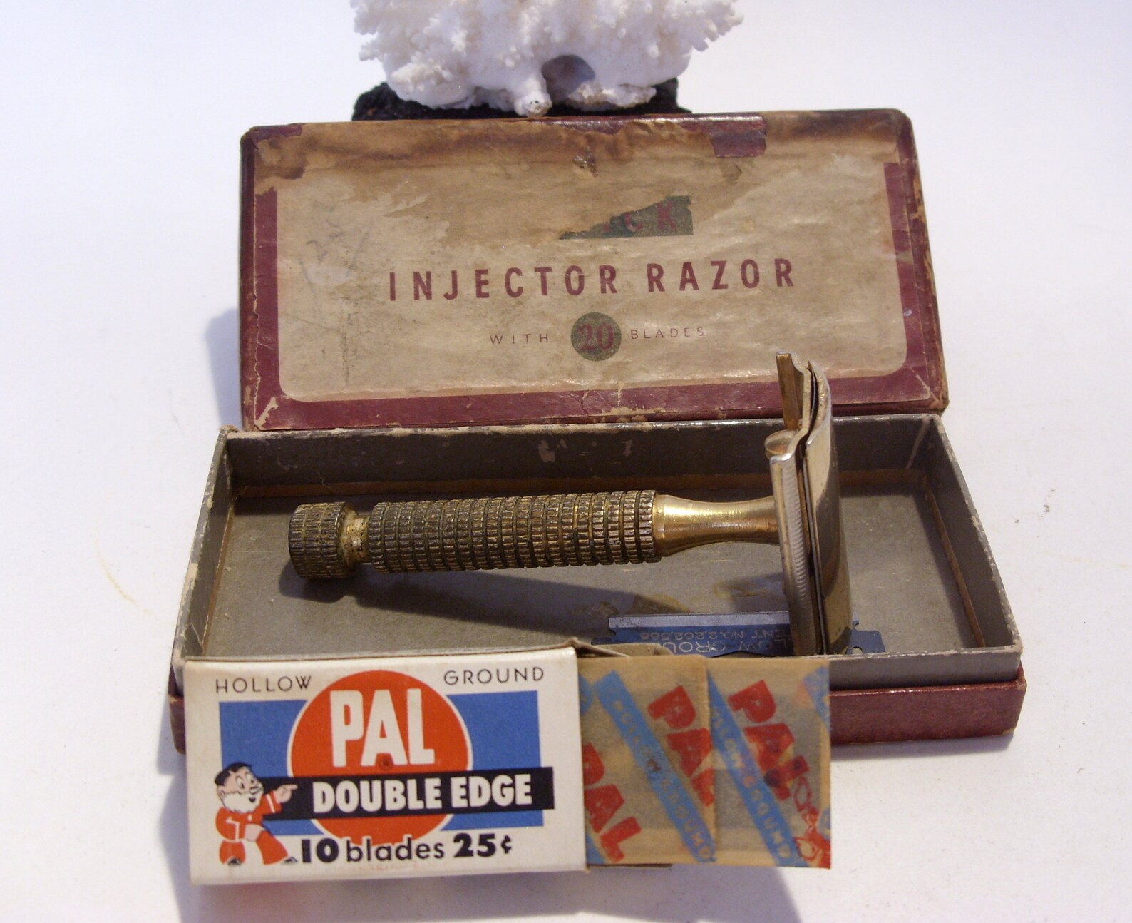 Eversharp Schick Injector Razor Vintage Box Gold Metal PAL - Etsy