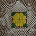 Large Vintage Crocheted Yellow Rose Doily - Etsy