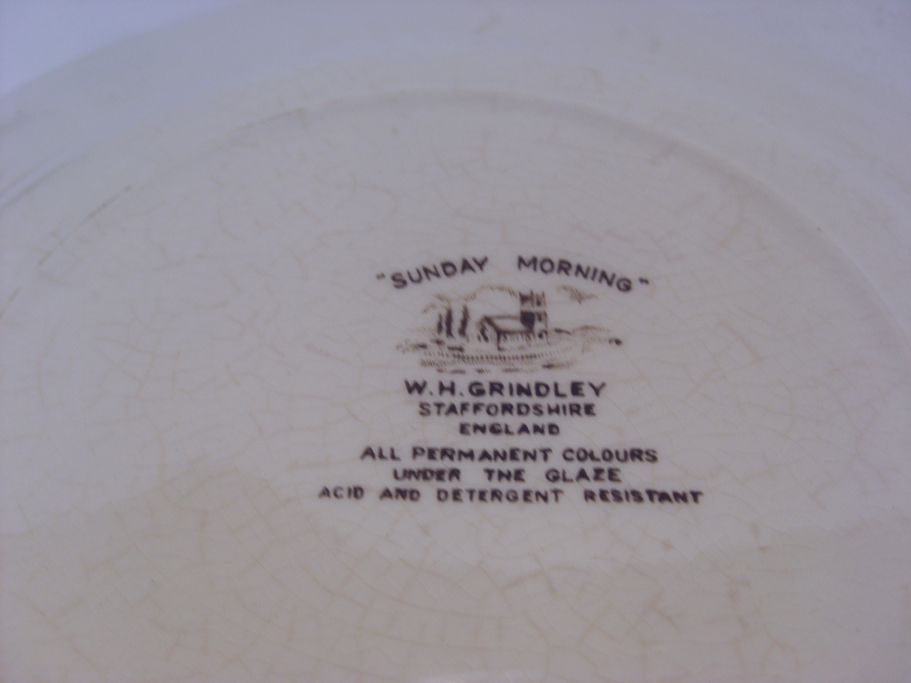 W. H. Grindley sunday Morning 10 Inch Dinner Plate - Etsy