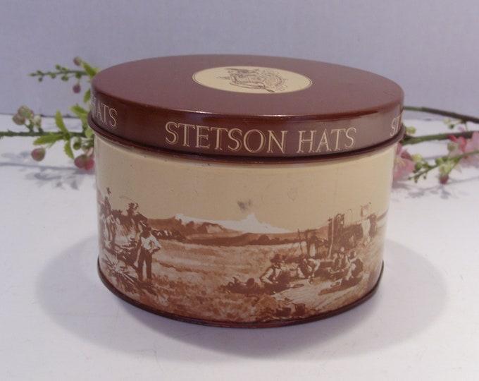 Stetson Hat Salesman Sample Tin Small Tin Features Graphics Depicting ...