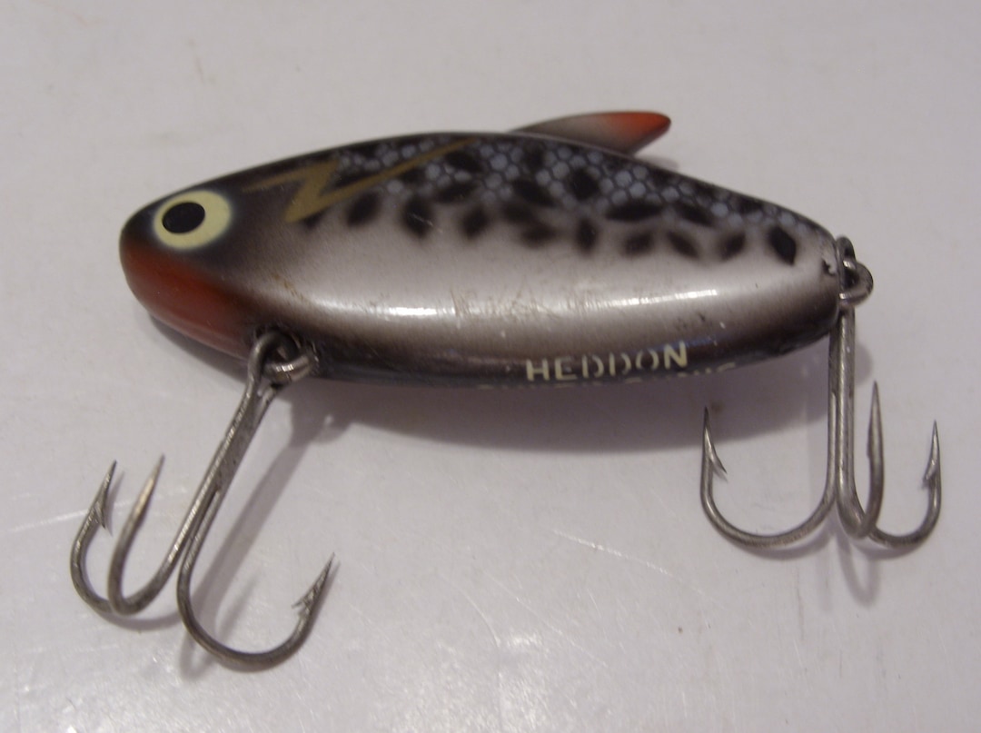 Heddon Mid Century Vintage Super Sonic Fishing Lure is Gray and Black ...