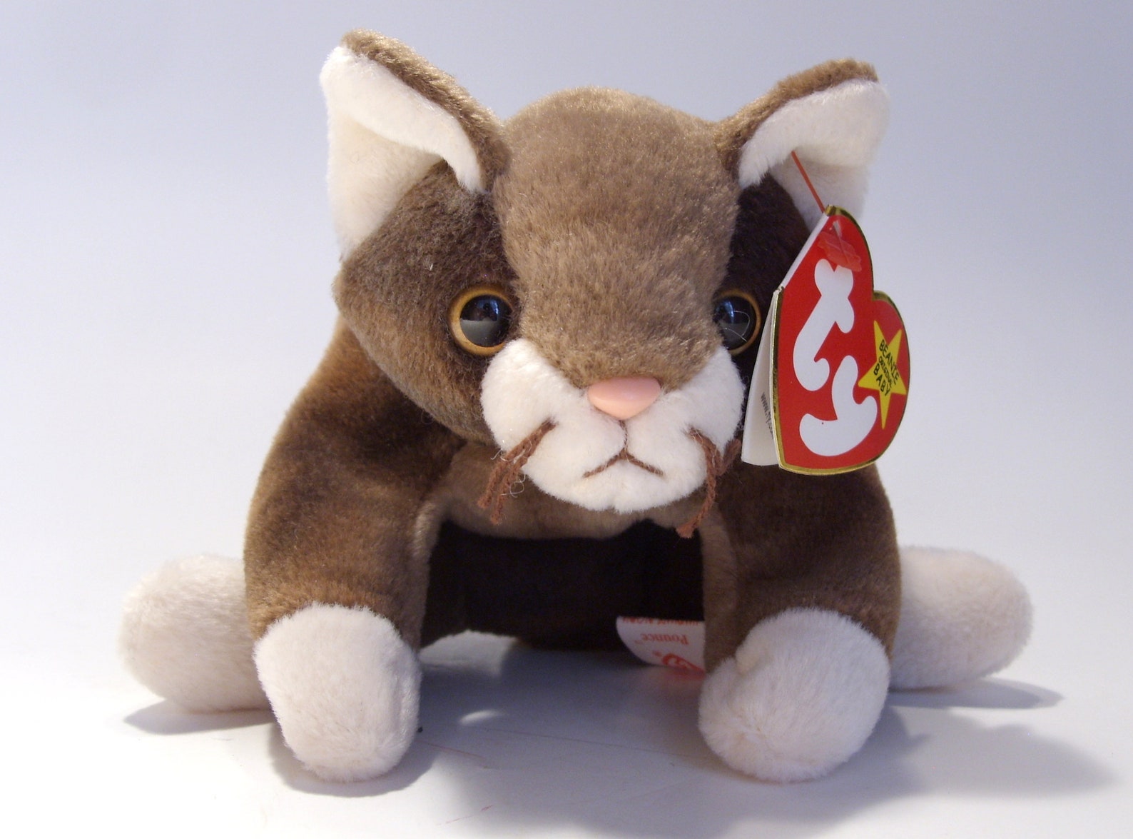 Beanie Baby Pounce, Vintage TY Brown and Beige Cat, Pounce's Birthdate ...