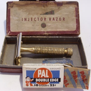 Eversharp Schick Injector Razor Vintage Box, Gold Metal Star Vintage ...