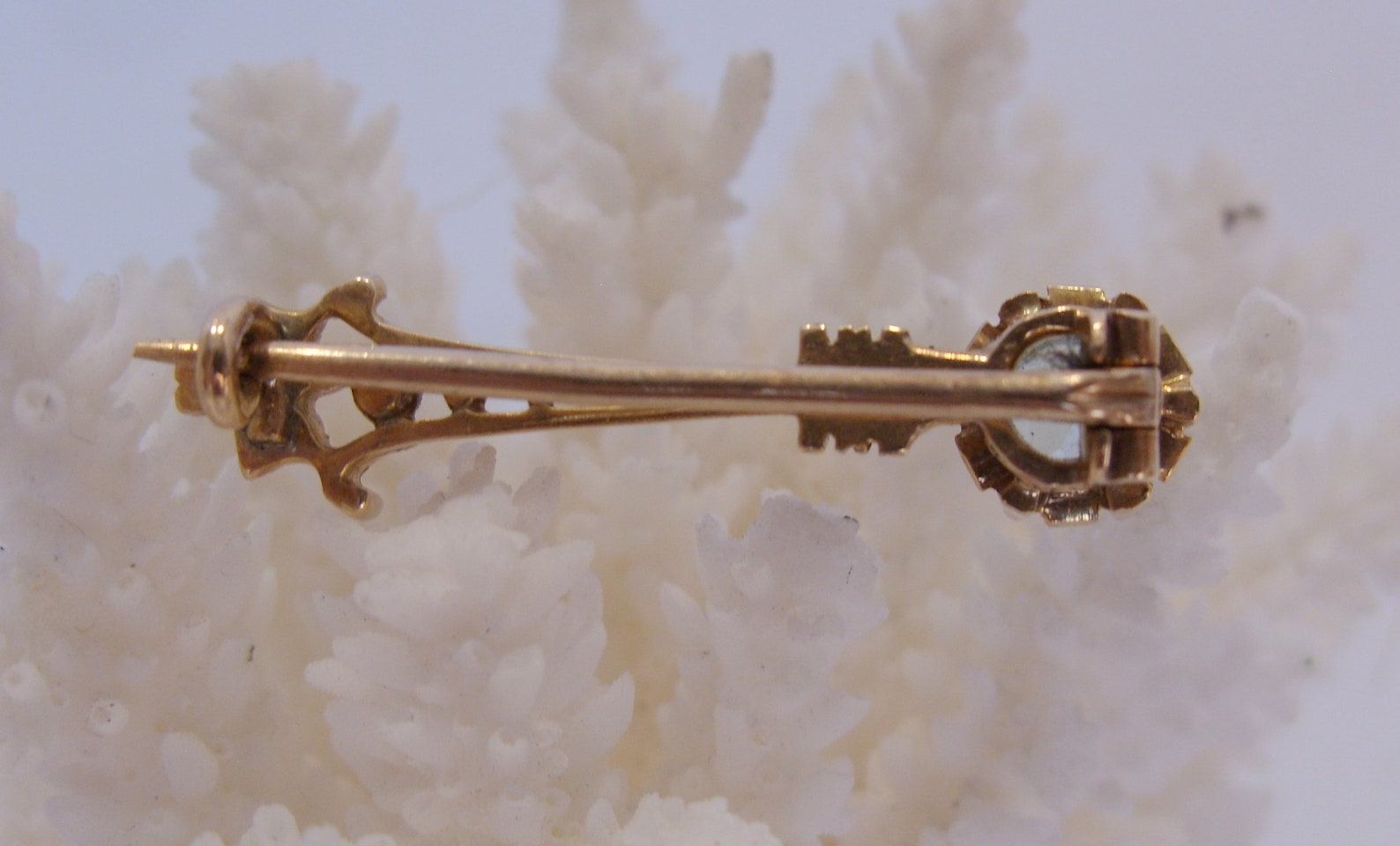 Halley's Comet 14K Yellow Gold Bar Pin With Guilloche | Etsy