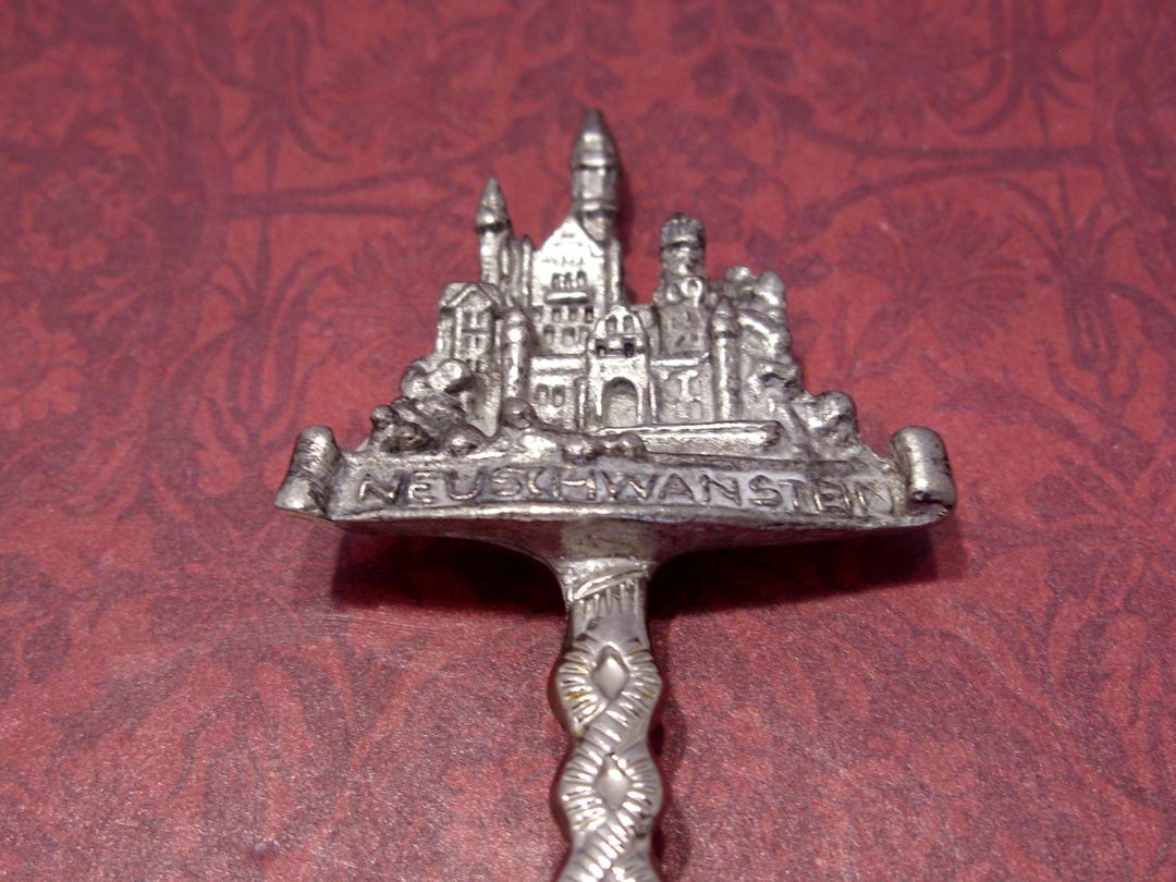 Vintage Neuschwanstein Castle Souvenir Spoon: Bavarian Travel ...